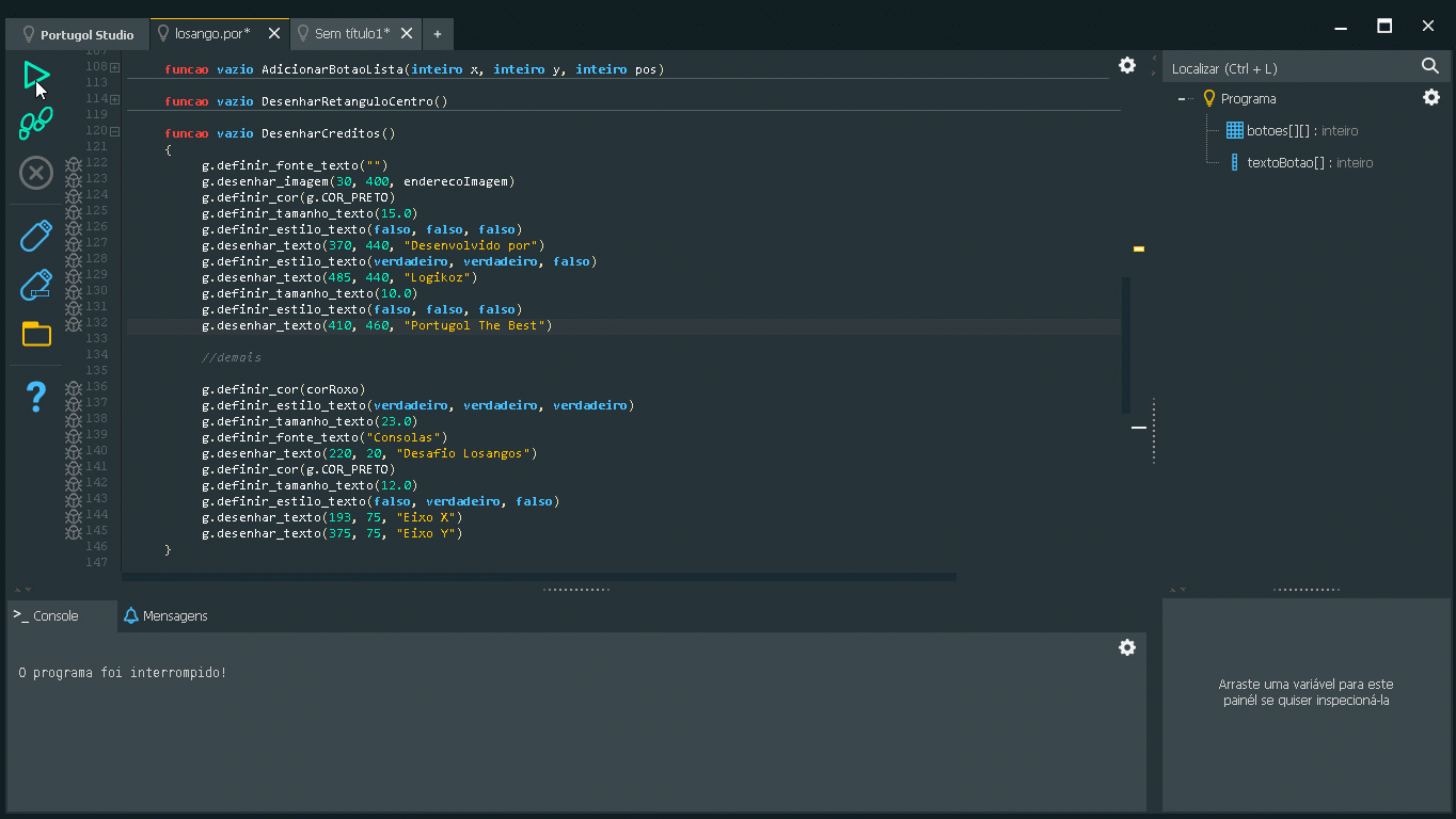 GitHub - Logikoz/LosangosDesafio-PortugolStudio