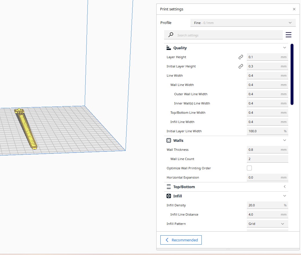 Slice button only appears if recommended print settings selected ...