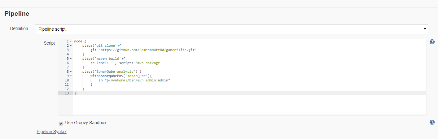 Error In Pipeline Job For Sonar Analysis Javalangnosuchmethoderror No Such Dsl Method