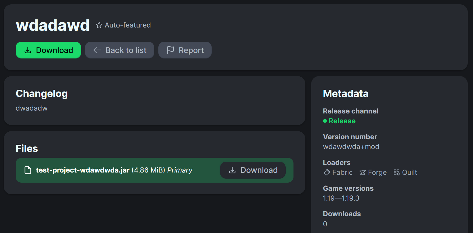New release metadata screen is ugly · Issue #1745 · modrinth/code · GitHub