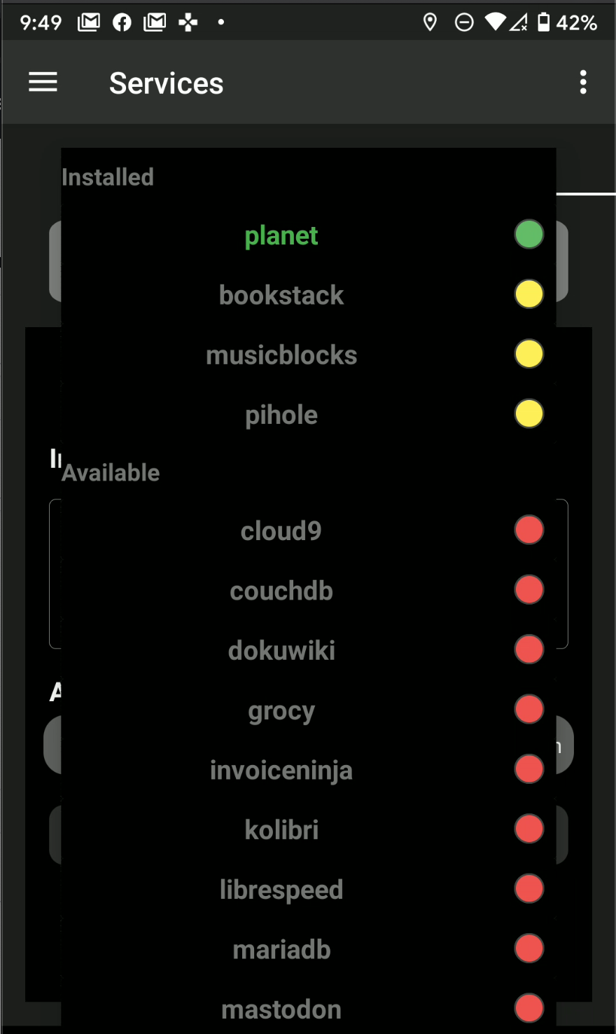 services not showing correct data · Issue #1135 · treehouses/remote · GitHub