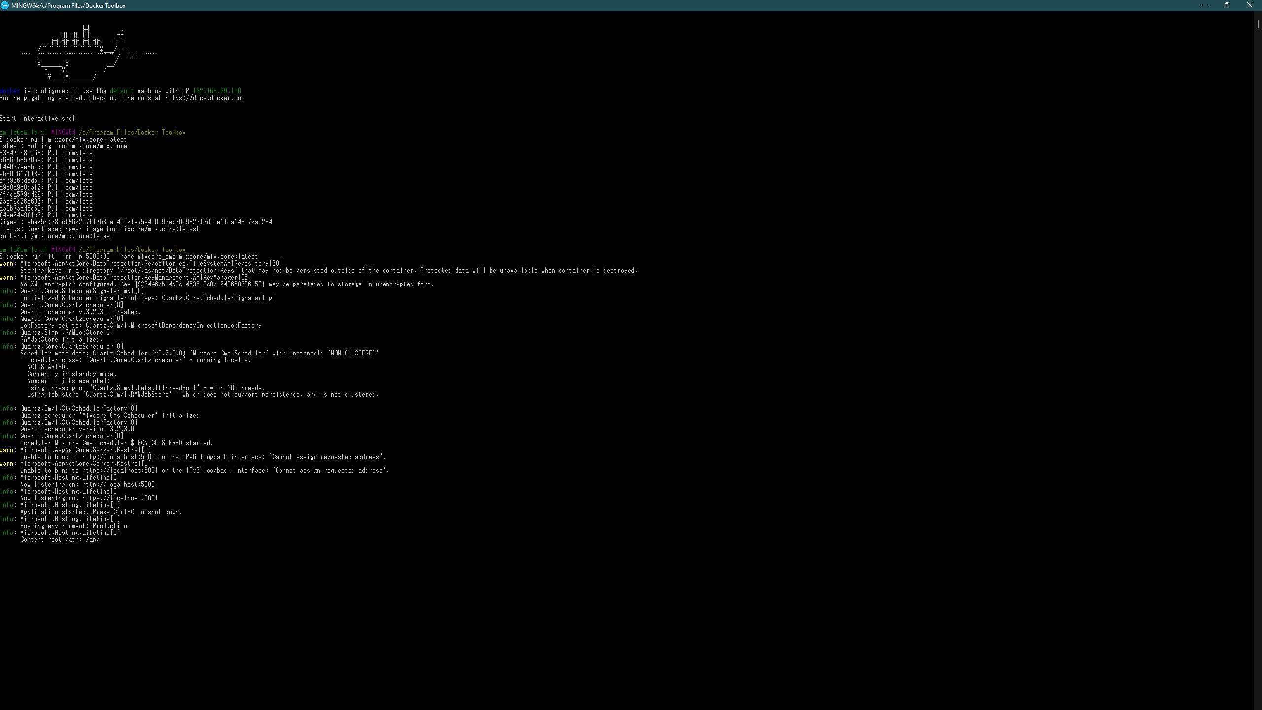 Binding Warnings In Container Output · Issue 544 · Mixcore Re · Github
