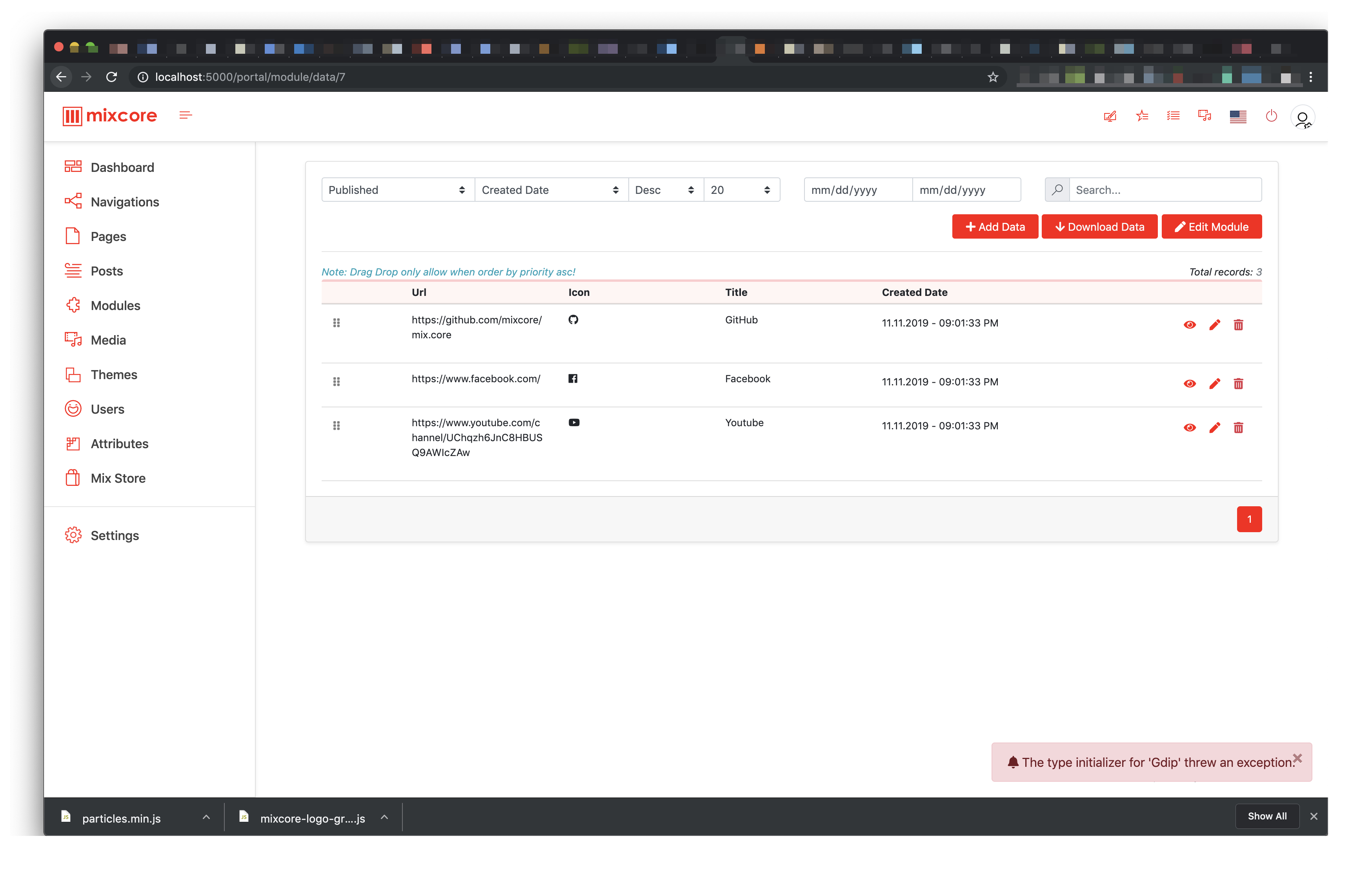 Portal Module Data Download Data Not Working · Issue 147 · Mixcore Re · Github