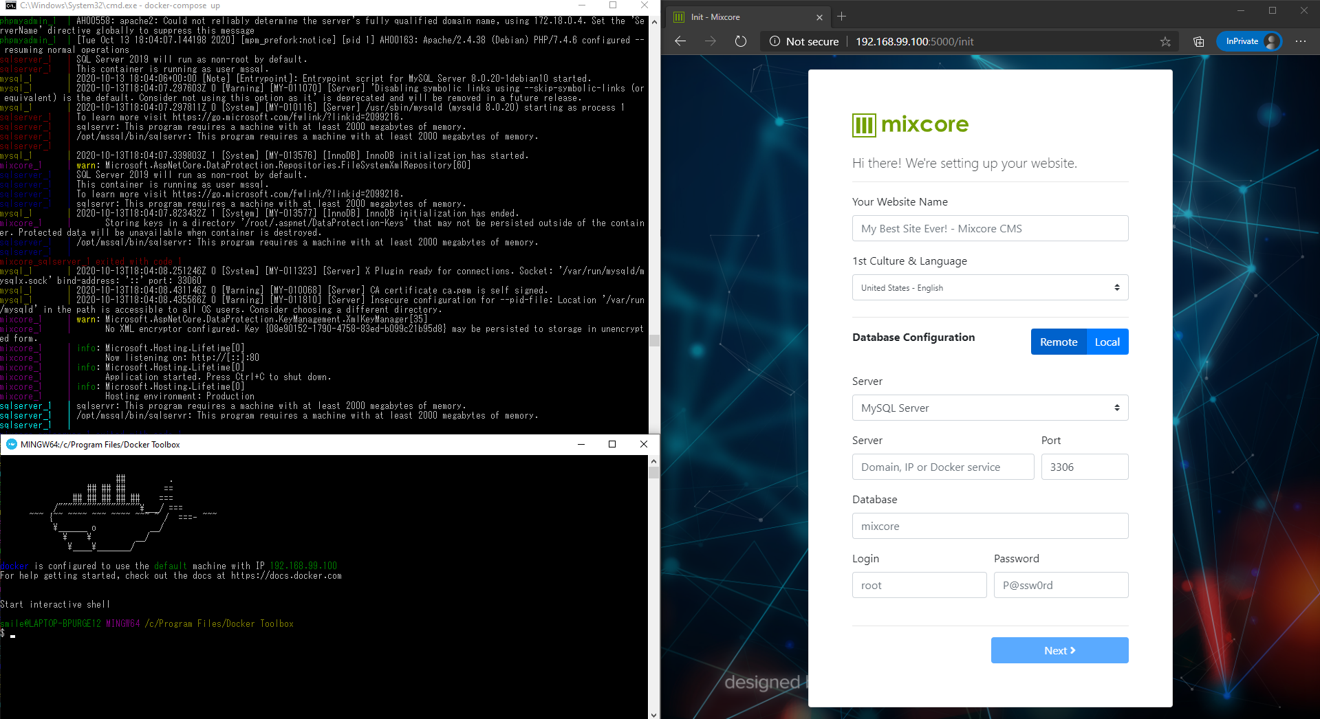 Error message "Server Errors" related to issue 188 and 186 · Issue #277 · mixcore/mix.core · GitHub
