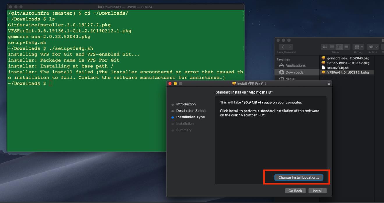 VFSForGit installer displays option to install on non-root volume · Issue #1274 · microsoft ...