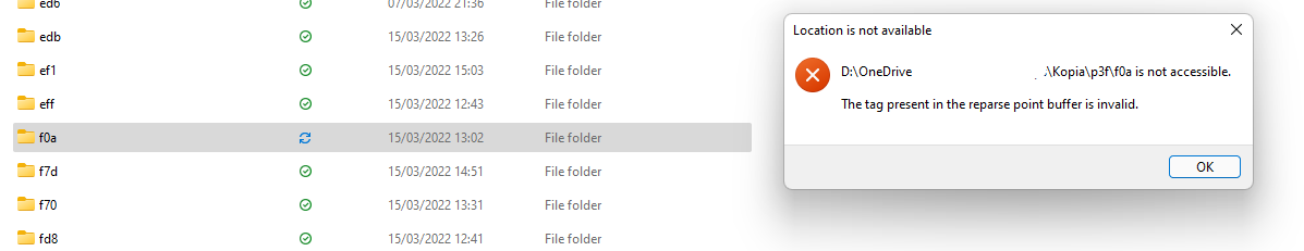 Corrupt folder when backing up to Onedrive · Issue #1875 · kopia/kopia · GitHub