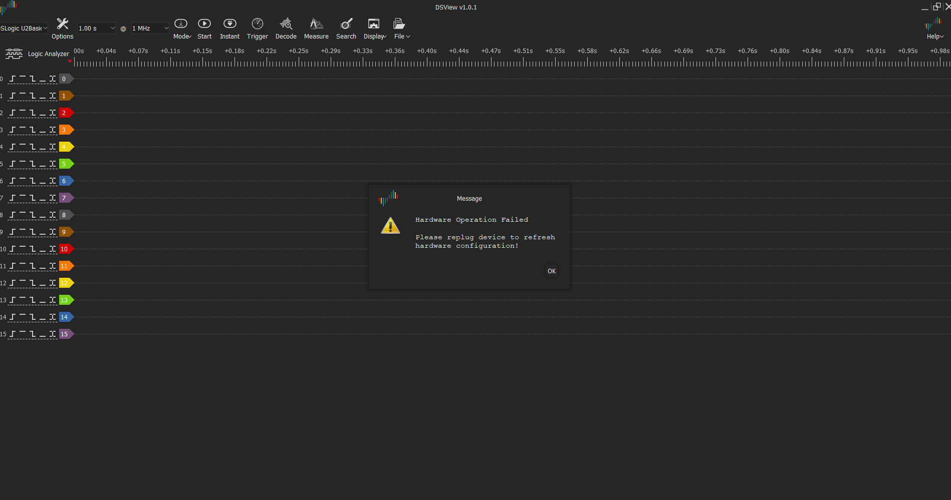 Hardware Operation fail, please replug the USB, 硬件操作失败，请重新插拔... · Issue #267 · DreamSourceLab ...