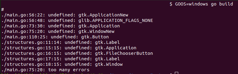 Project Question Fails To Build Windows Executable · Issue 729 · Gotk3gotk3 · Github
