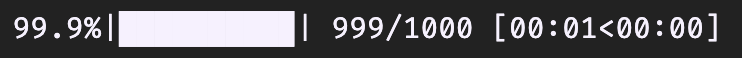 tqdm by default rounds up and reports 100% before actually finishing ...