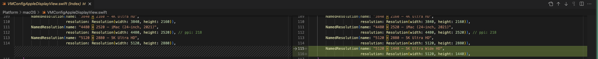 Add support for 5120 × 1440 Ultra Wide Resolution · Issue #4418 · utmapp/UTM · GitHub