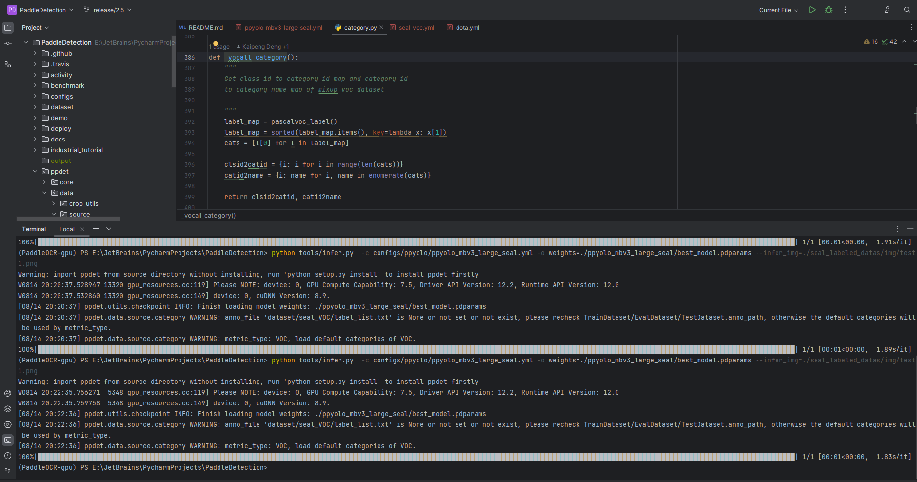 训练印章模型时，参照文档，本地电脑为什么无法在output文件夹下生成图片 · Issue #8537 · PaddlePaddle/PaddleDetection · GitHub