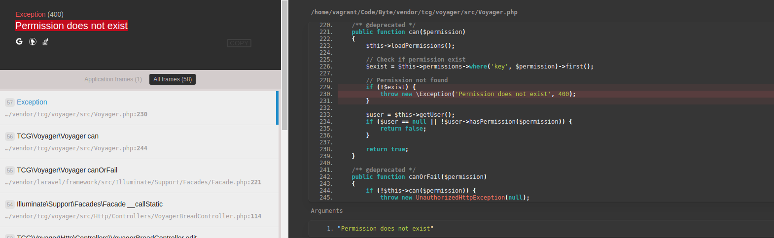 Permission does not exist, when trying add/edit BREAD · Issue #3114 · thedevdojo/voyager · GitHub