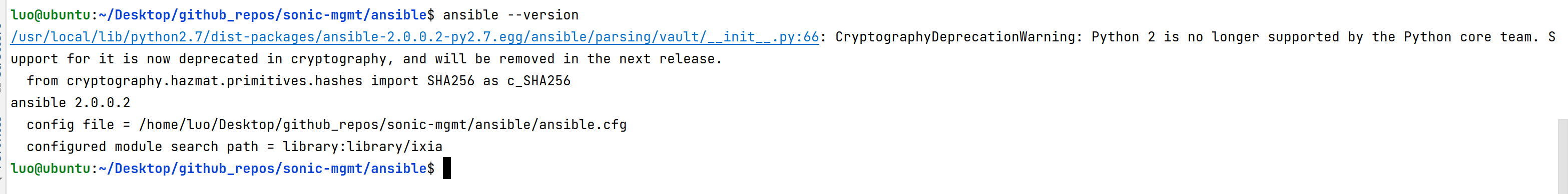 The docs doesn't clearly say Python 2 or 3, Ubuntu 20.04 has built-in ...
