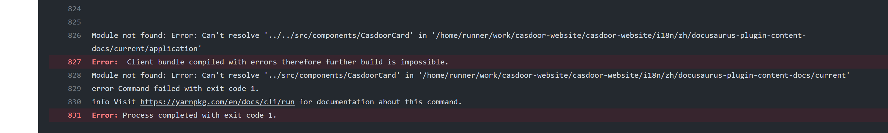 Fix CI error · Issue #333 · casdoor/casdoor-website · GitHub