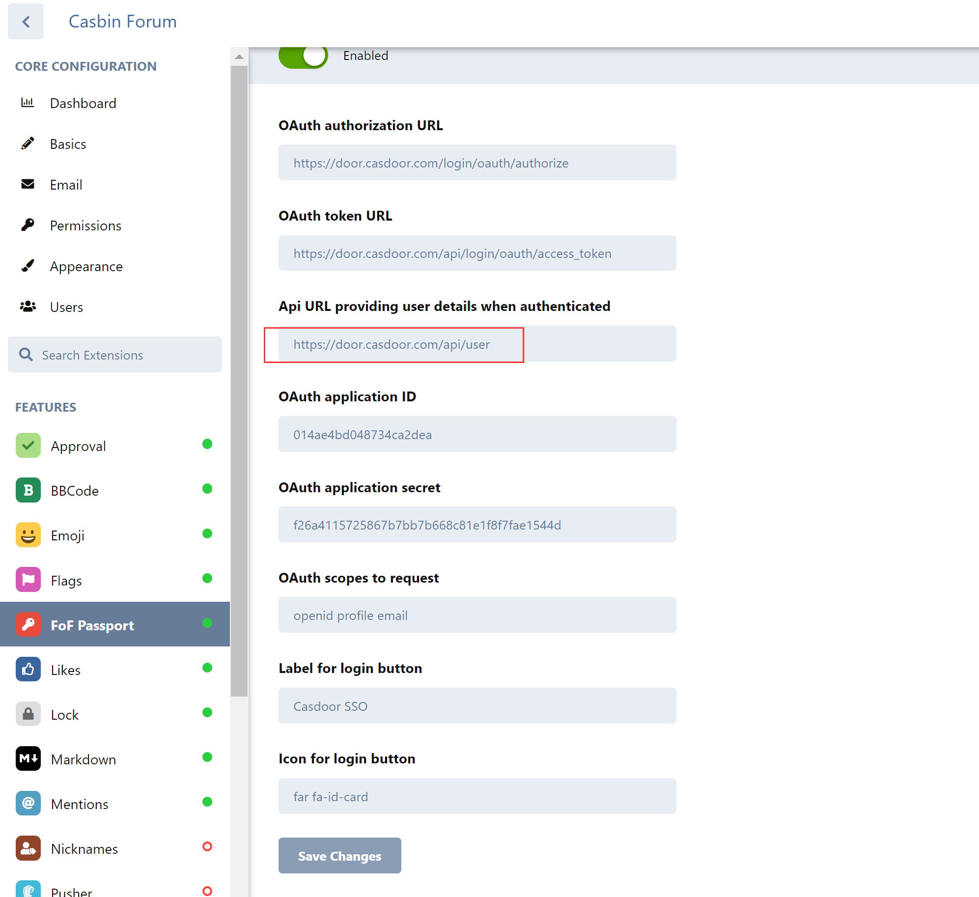 How to set up casdoor to use in flarum · Issue #1642 · casdoor/casdoor · GitHub