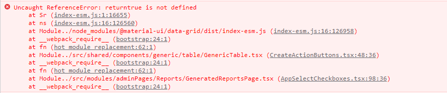 [MUI-Datagrid] Uncaught ReferenceError: returntrue is not defined while using webpack · Issue ...