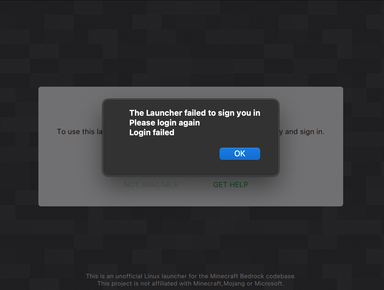 Cannot login · Issue #877 · minecraft-linux/mcpelauncher-manifest · GitHub
