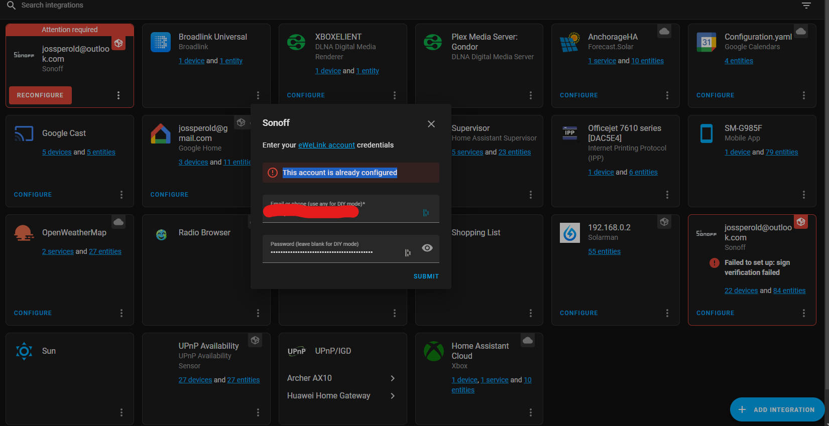 Failed to set up: sign verification failed · Issue #924 · AlexxIT/SonoffLAN · GitHub