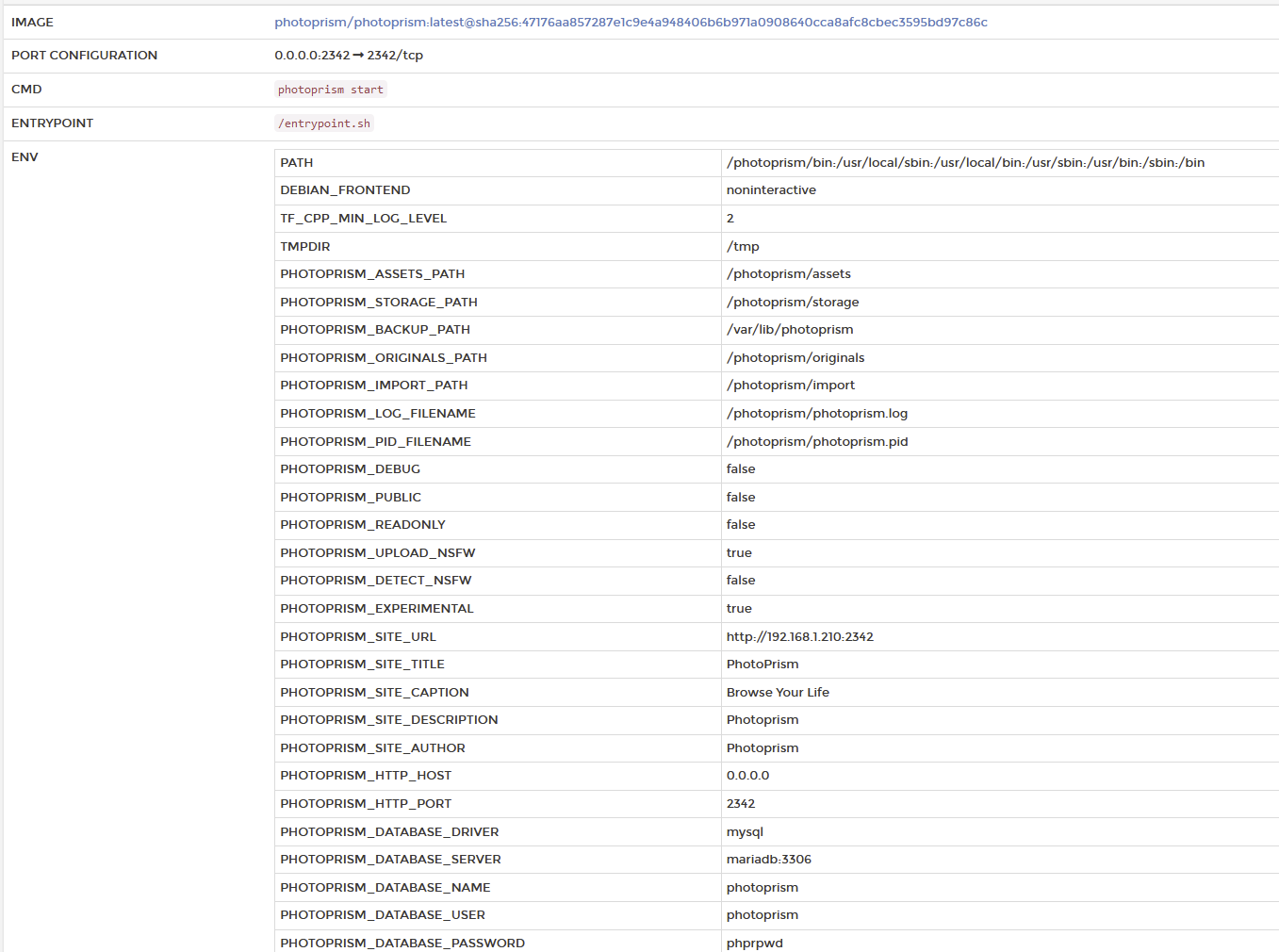 SYnology Docker/Portainer installation causes non-working container (running, but connection ...