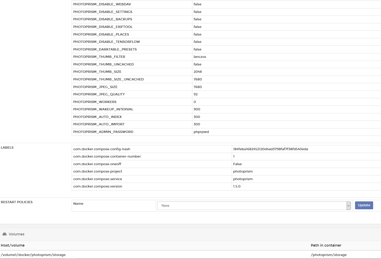 SYnology Docker/Portainer installation causes non-working container (running, but connection ...