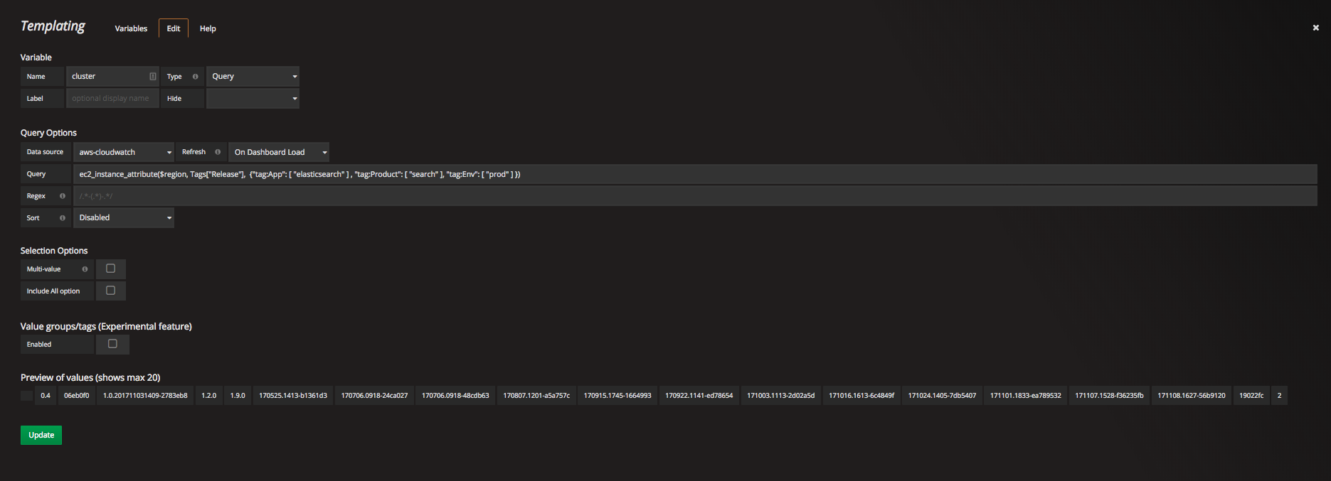 Problem In Ec2instanceattribute When Templating With Cloudwatch Datasource · Issue 9839