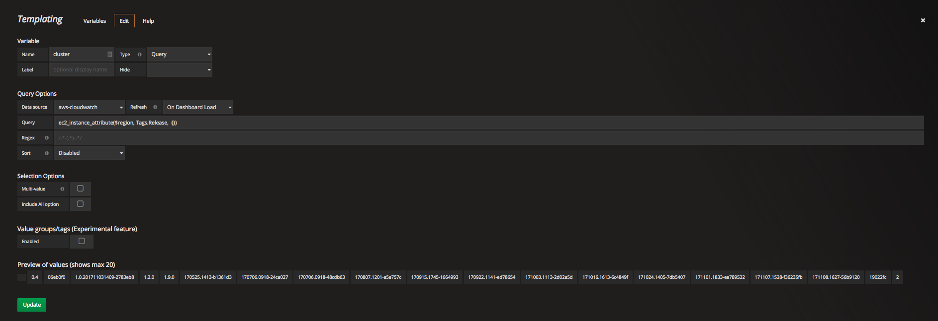Problem In Ec2instanceattribute When Templating With Cloudwatch Datasource · Issue 9839