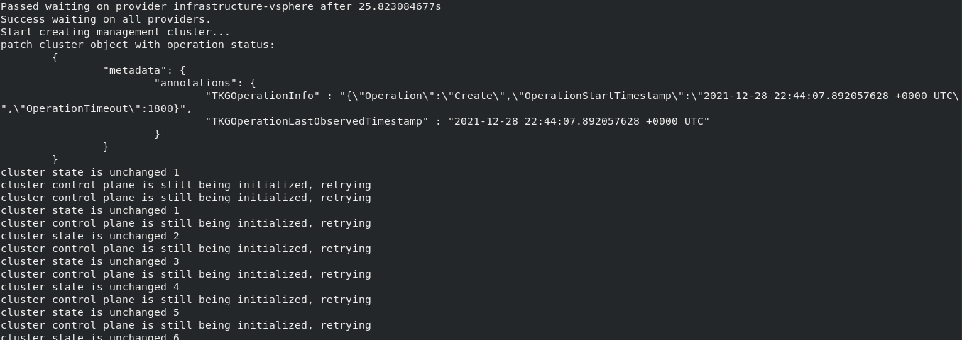 Management Cluster Installation for vSphere is stuck · Issue #2396 · vmware-tanzu/community ...