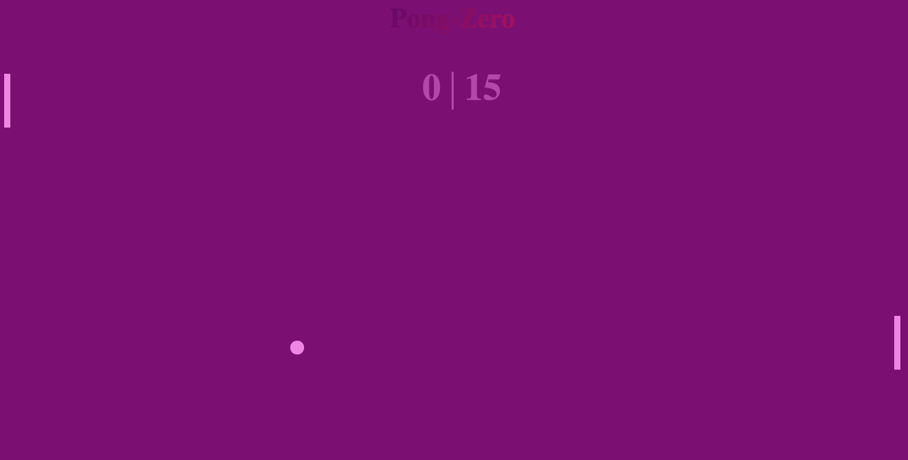 Github Britishninja47 Pong Zero Face Off Against The Computer In This Remake Classic