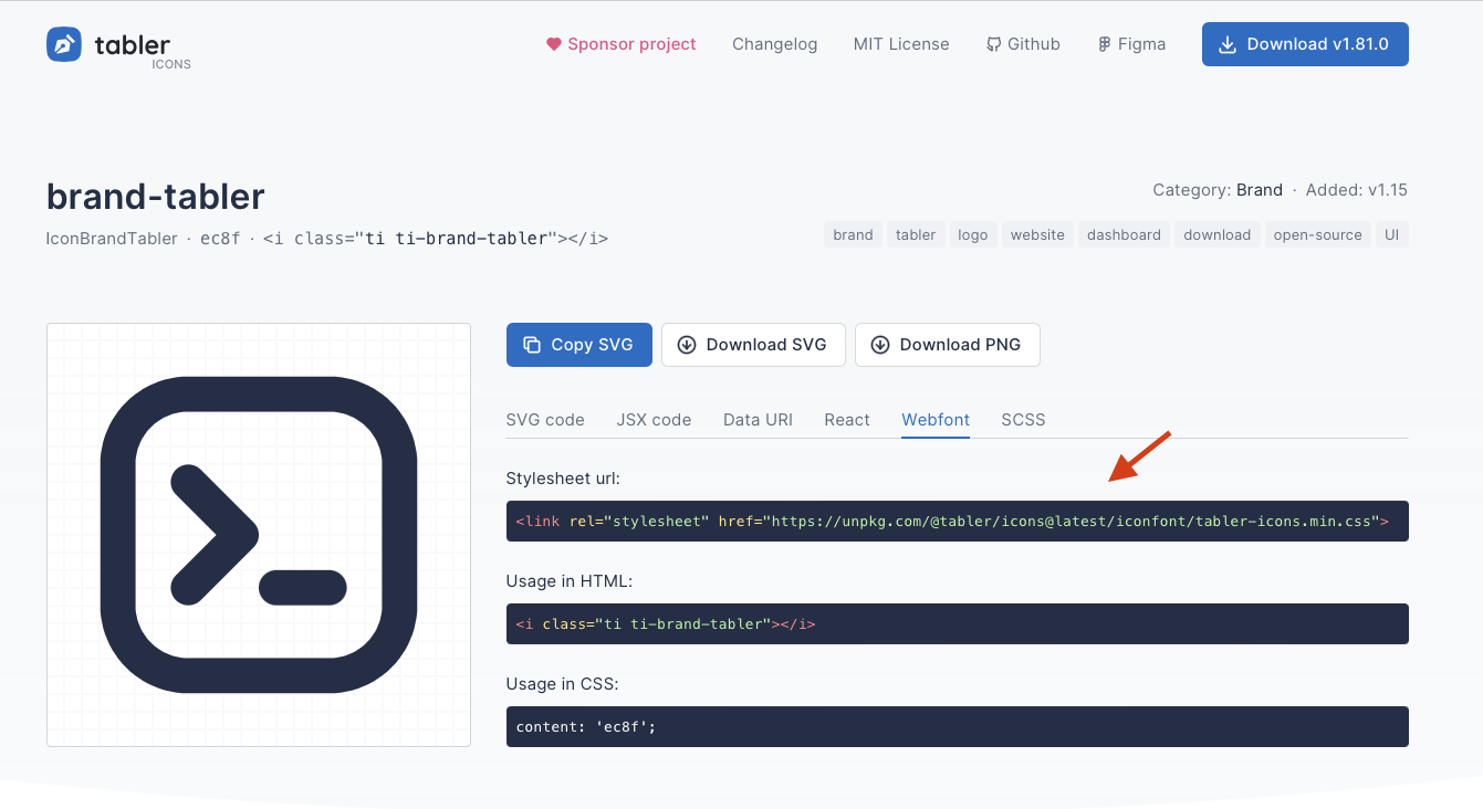 Official website shows different CDN than Github · Issue #284 · tabler/tabler-icons · GitHub