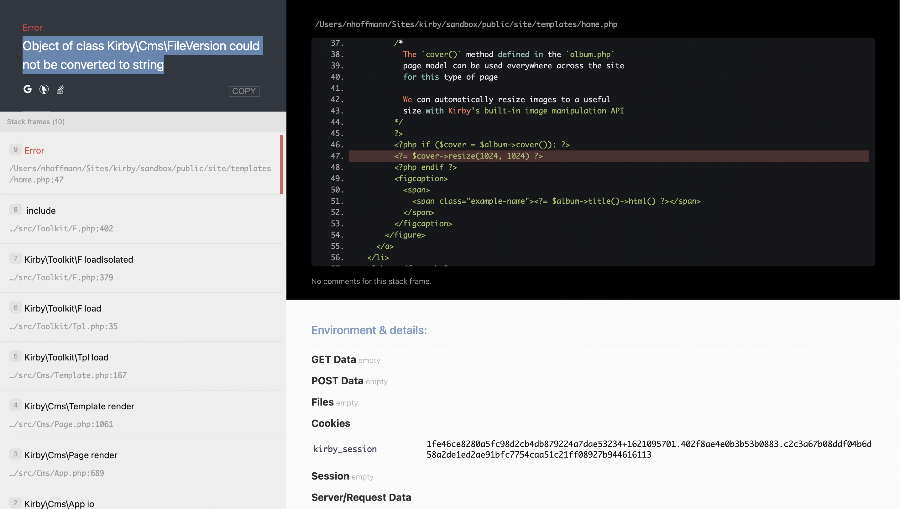 [3.6.0] Object of class Kirby\Cms\FileVersion could not be converted to ...