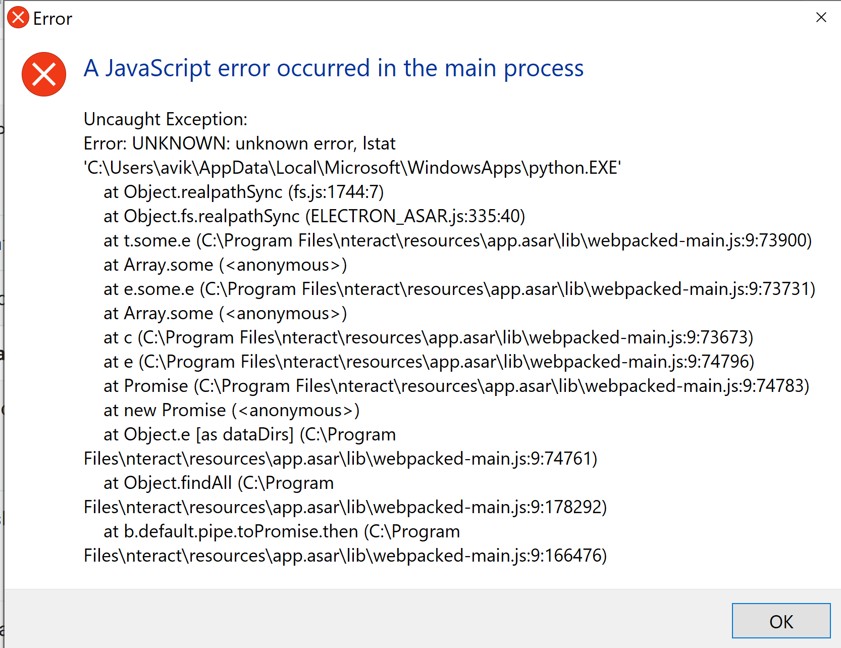 nteract fails to start on Windows when it does not find python. · Issue #4672 · nteract/nteract ...