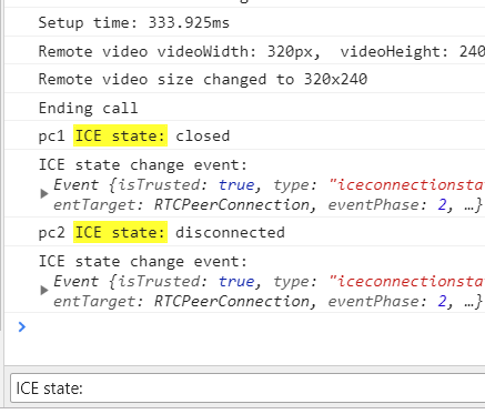 PeerConnection Failed event not triggered · Issue #1214 · webrtc/samples · GitHub