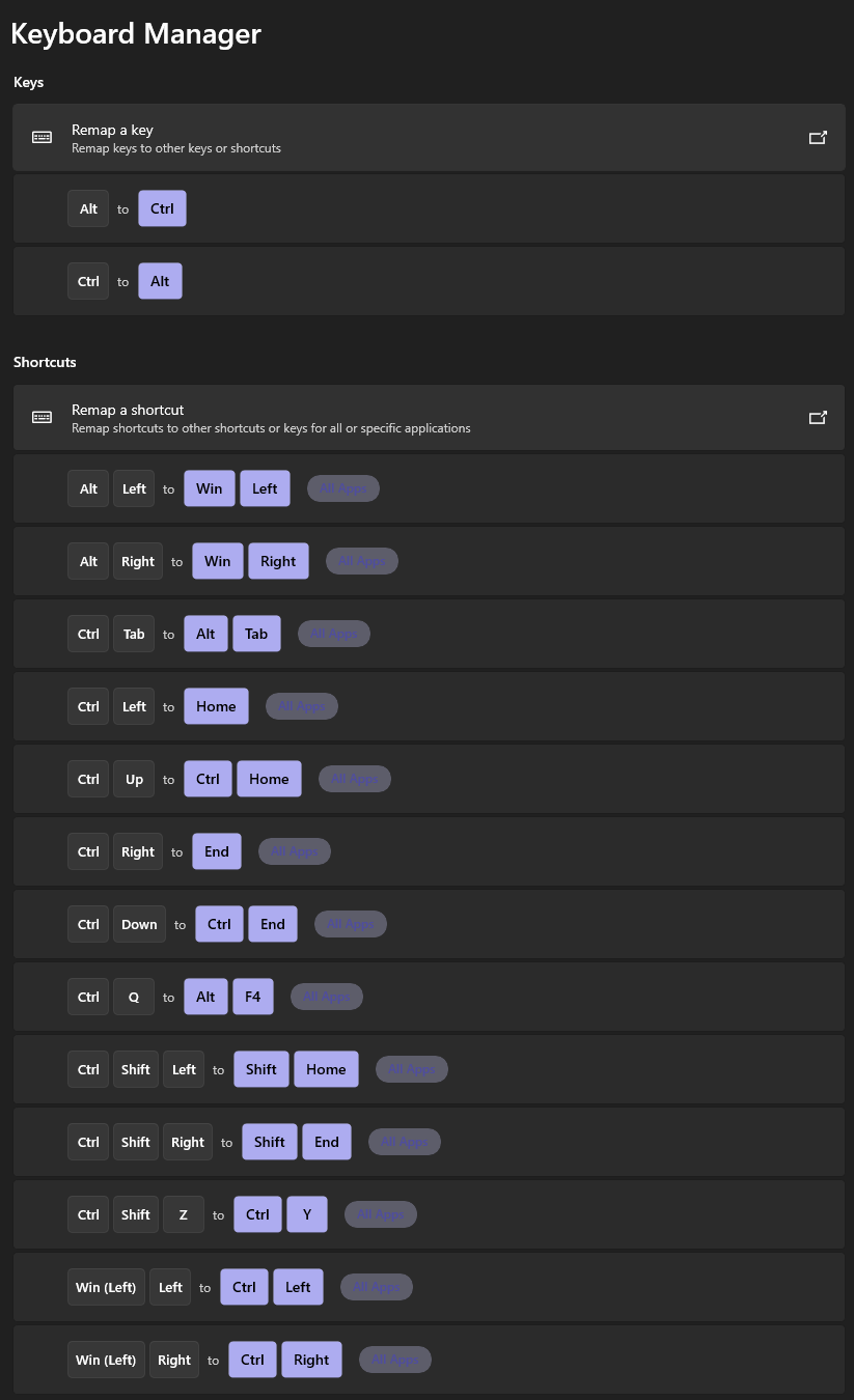 Not able to map keys to Ctrl+Left or Ctrl+Right with Keyboard Manager · Issue #20368 · microsoft ...
