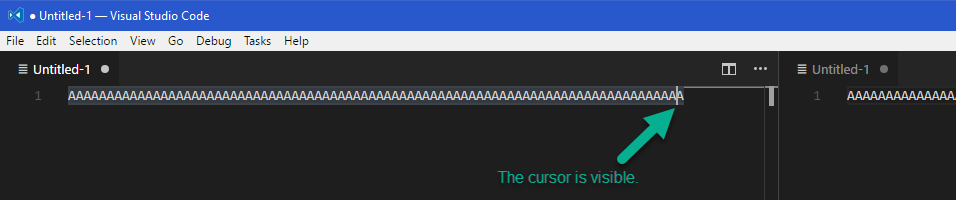 Cursor is invisible when adjacent to minimap with word wrap enabled · Issue #31312 · microsoft ...