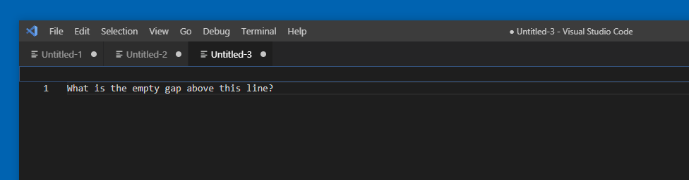 No breadcrumbs for empty, untitled files · Issue #74924 · microsoft/vscode · GitHub