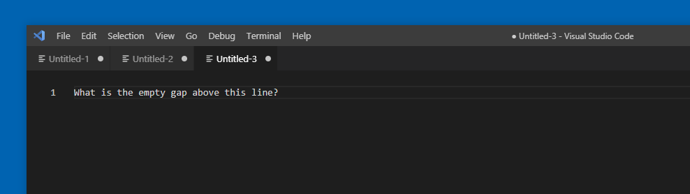 No breadcrumbs for empty, untitled files · Issue #74924 · microsoft/vscode · GitHub