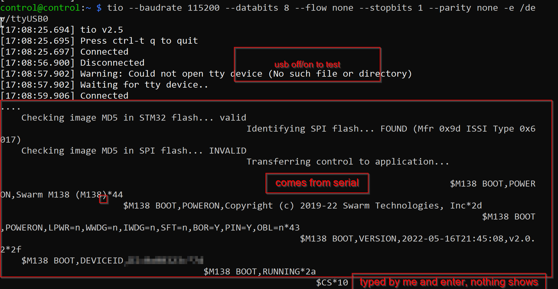 doesn't sends command when I type in and enter · Issue #193 · tio/tio · GitHub