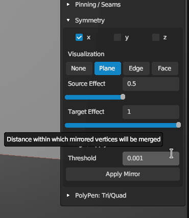 Vertex merging at the mirrored are problem · Issue #1234 · CGCookie/retopoflow · GitHub