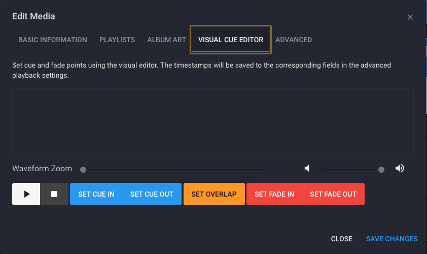 Visual Cue Editor · Issue #4691 · AzuraCast/AzuraCast · GitHub