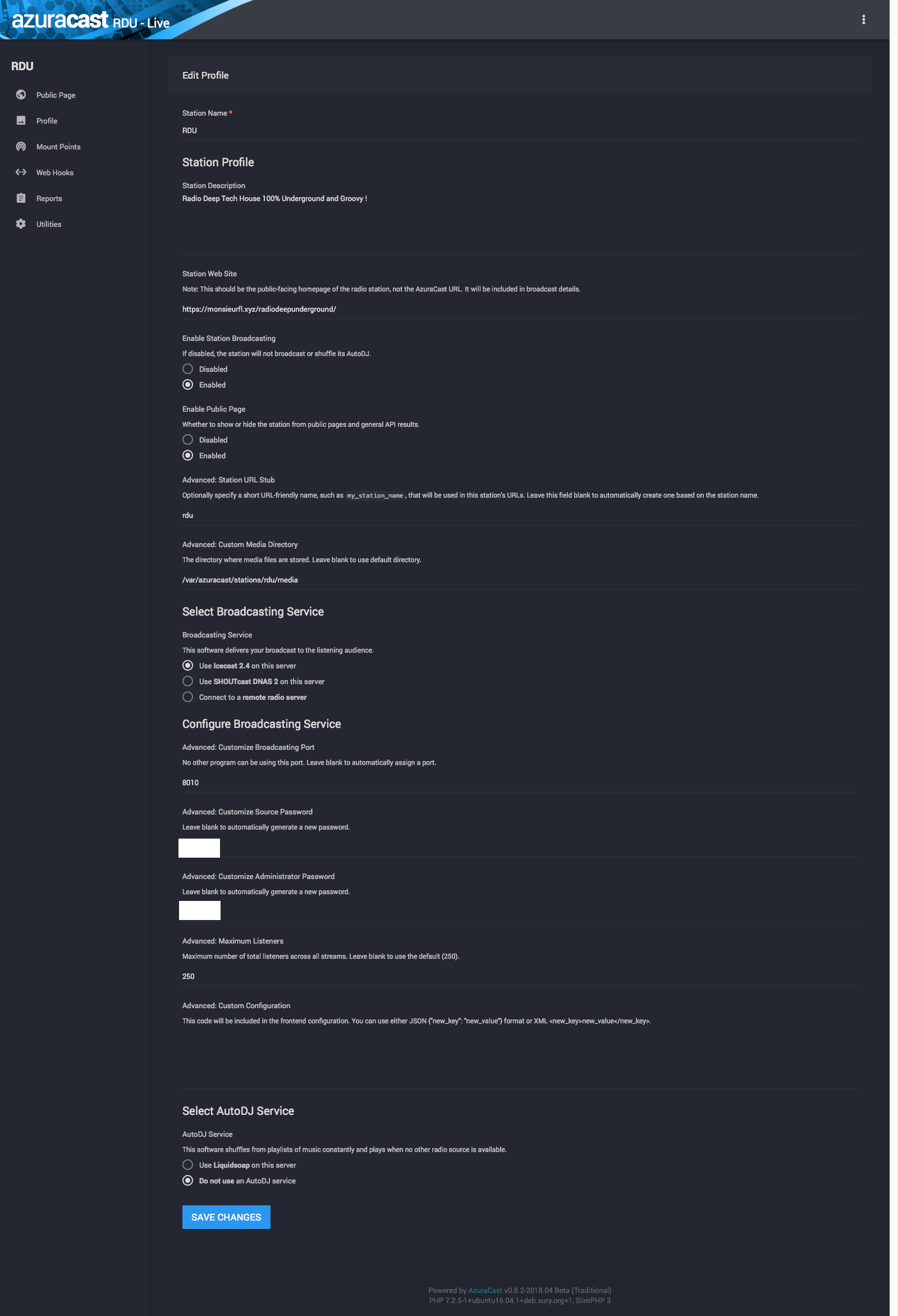 Radio Relay Icecast · Issue #598 · AzuraCast/AzuraCast · GitHub
