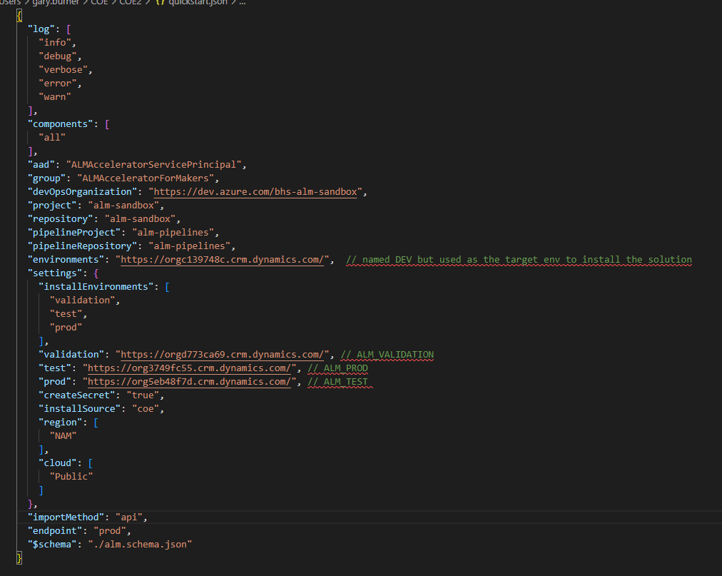 [ALM Accelerator - DOCUMENTATION]: Documentation for demo tenant setup not compatible with ...