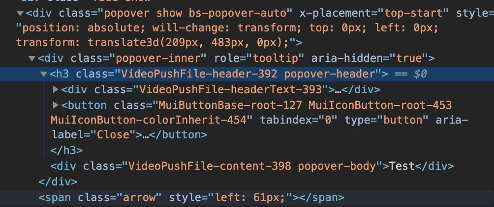 Arrow missing when enclosed in snackbar(material-ui) · Issue #1727 ...