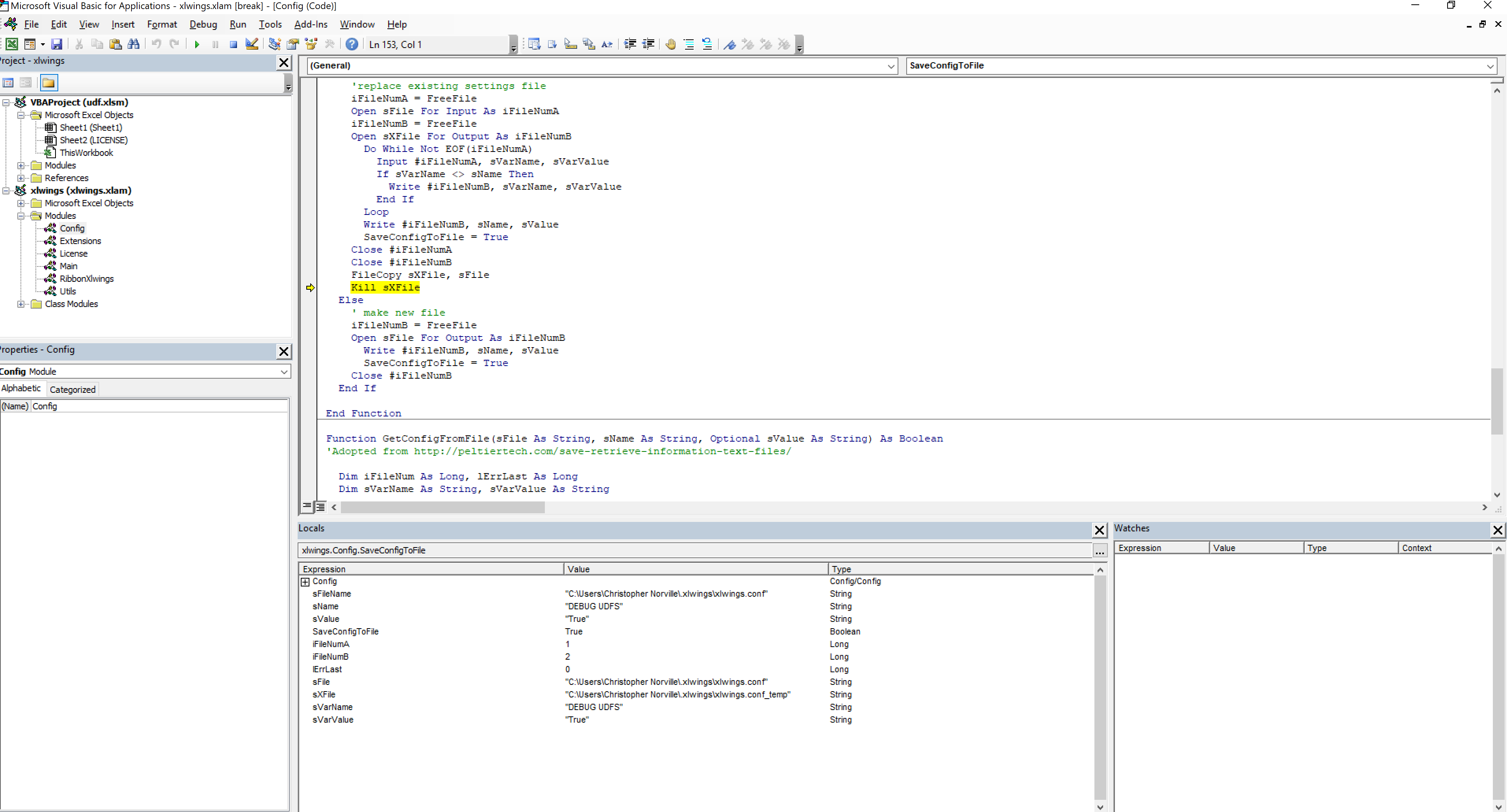 Run time Error 13 And 429 When Starting Xlwings Issue 1134