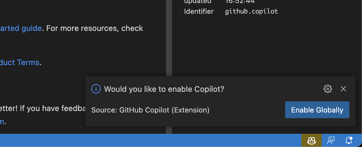 Disable copilot without the pop up · community · Discussion #42959 · GitHub