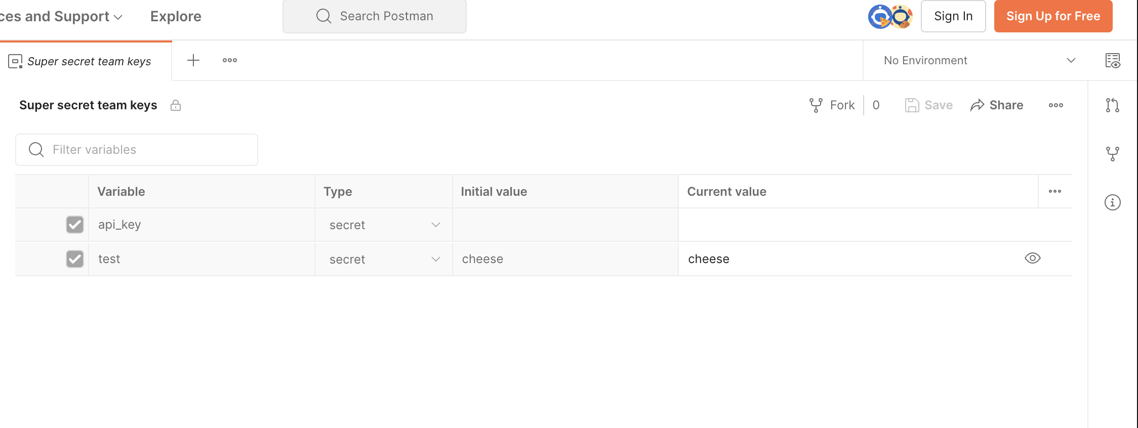 Prevent sync of passwords, api keys, and sensitive variables · Issue #6796 · postmanlabs/postman ...