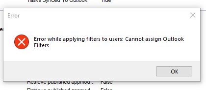 Error: Cannot Assign Outlook Filters · Issue #2 · MscrmTools/MscrmTools.SyncFilterManager · GitHub