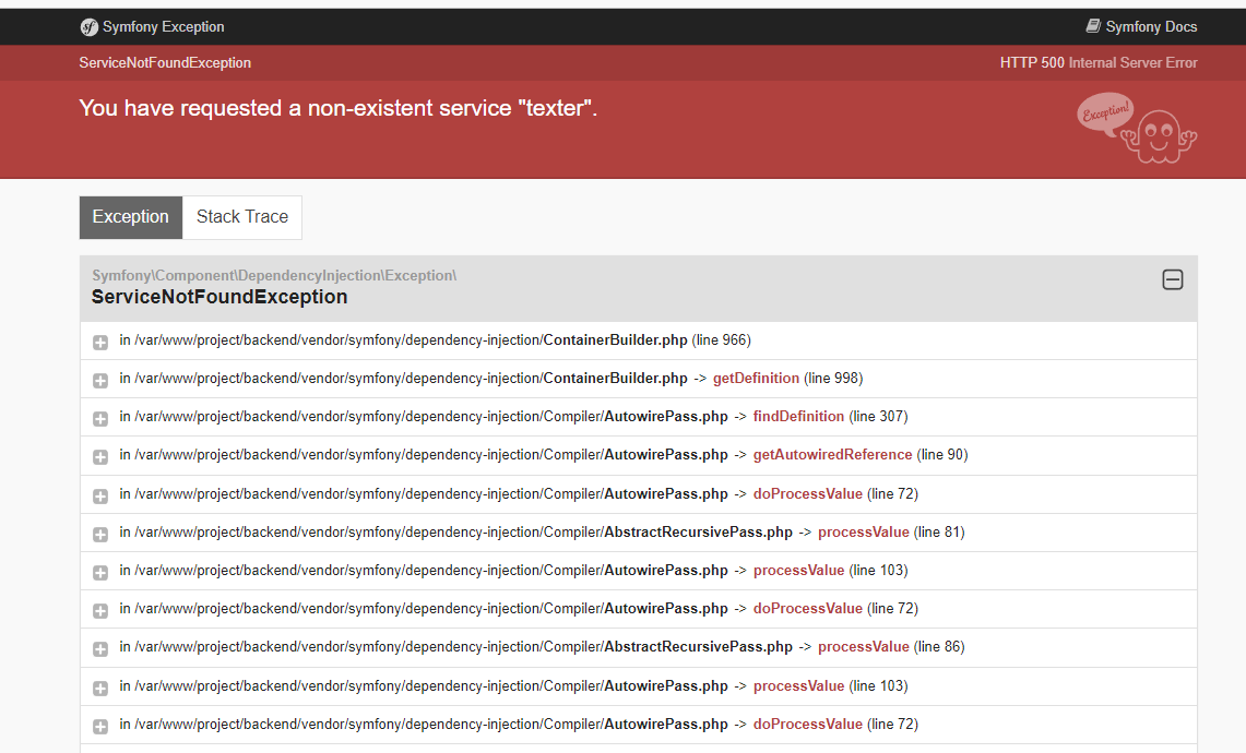 [Notification] You have requested a non-existent service "texter". · Issue #45880 · symfony ...