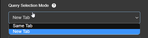 Added a new setting option that allows us to open the new query in a ...