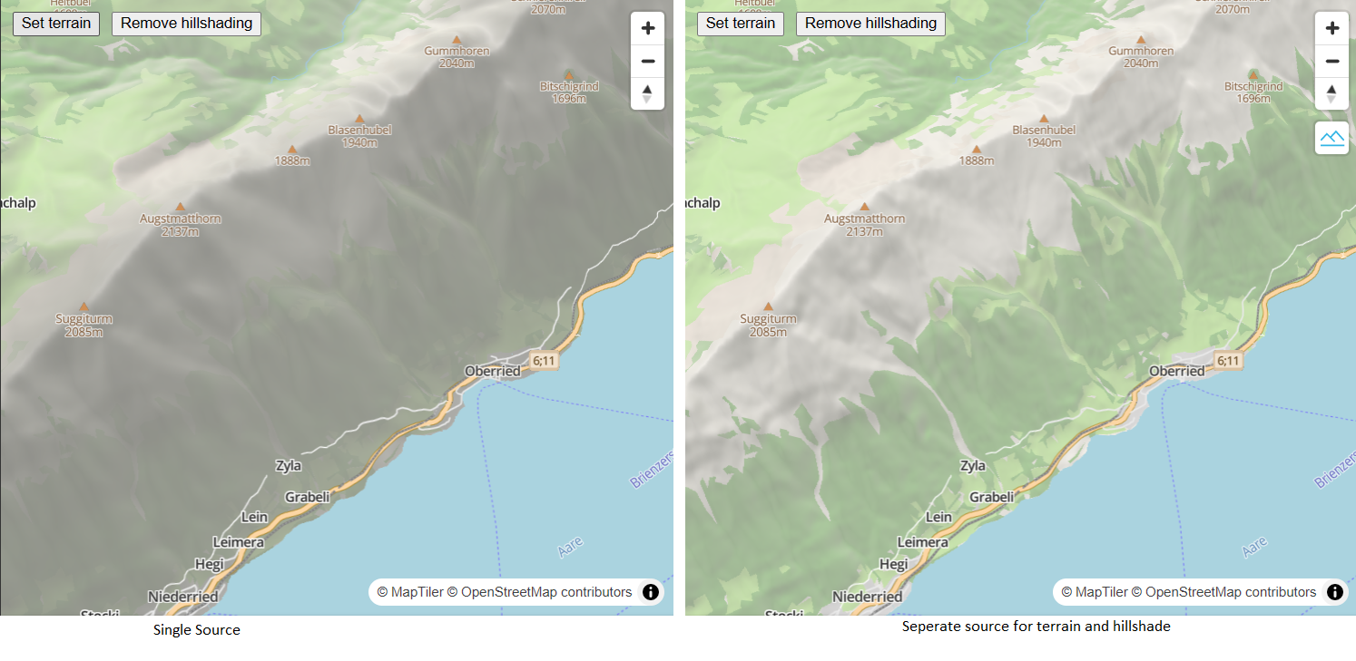 setTerrain causes hillshading opacity to increase and detail to decrease · Issue #2035 ...