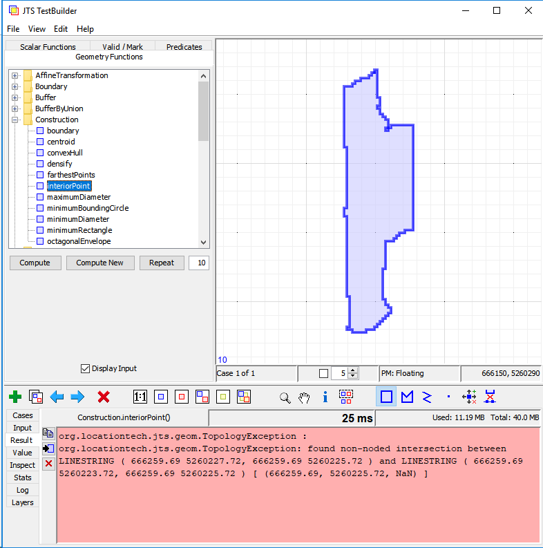 Exception while fetching Interior Point - NetTopologySuite.Geometries.TopologyException · Issue ...